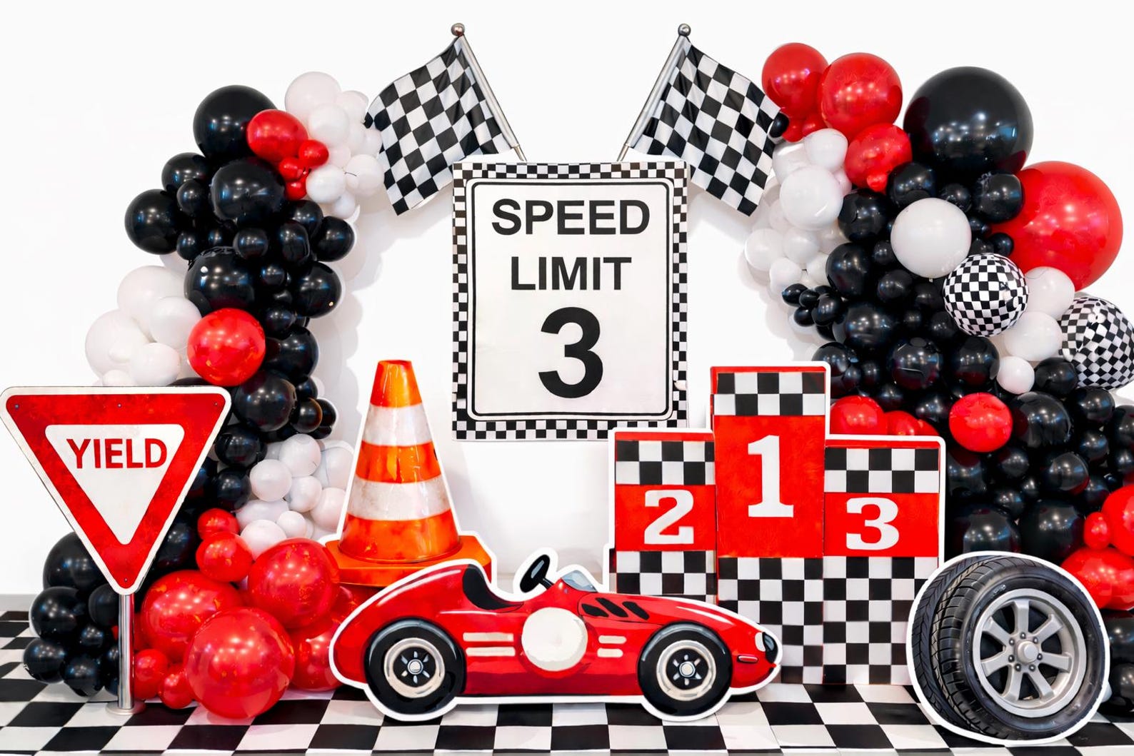 Race Track Traffic Cone Cutout | Racing Party Decor | Kids Birthday ...