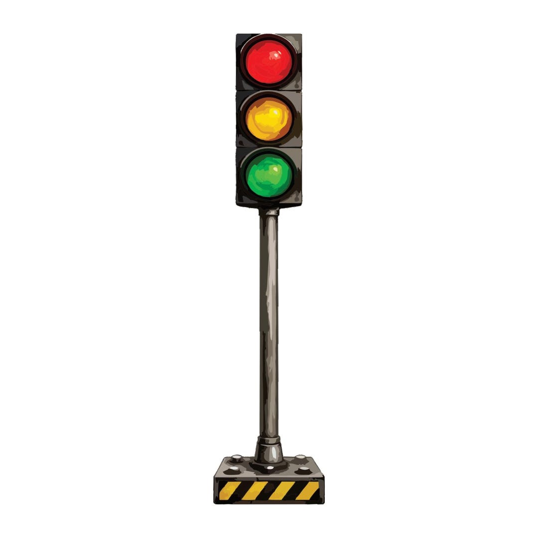 Standing Traffic Light Cutout | Race Car Birthday Party Decor - Etsy