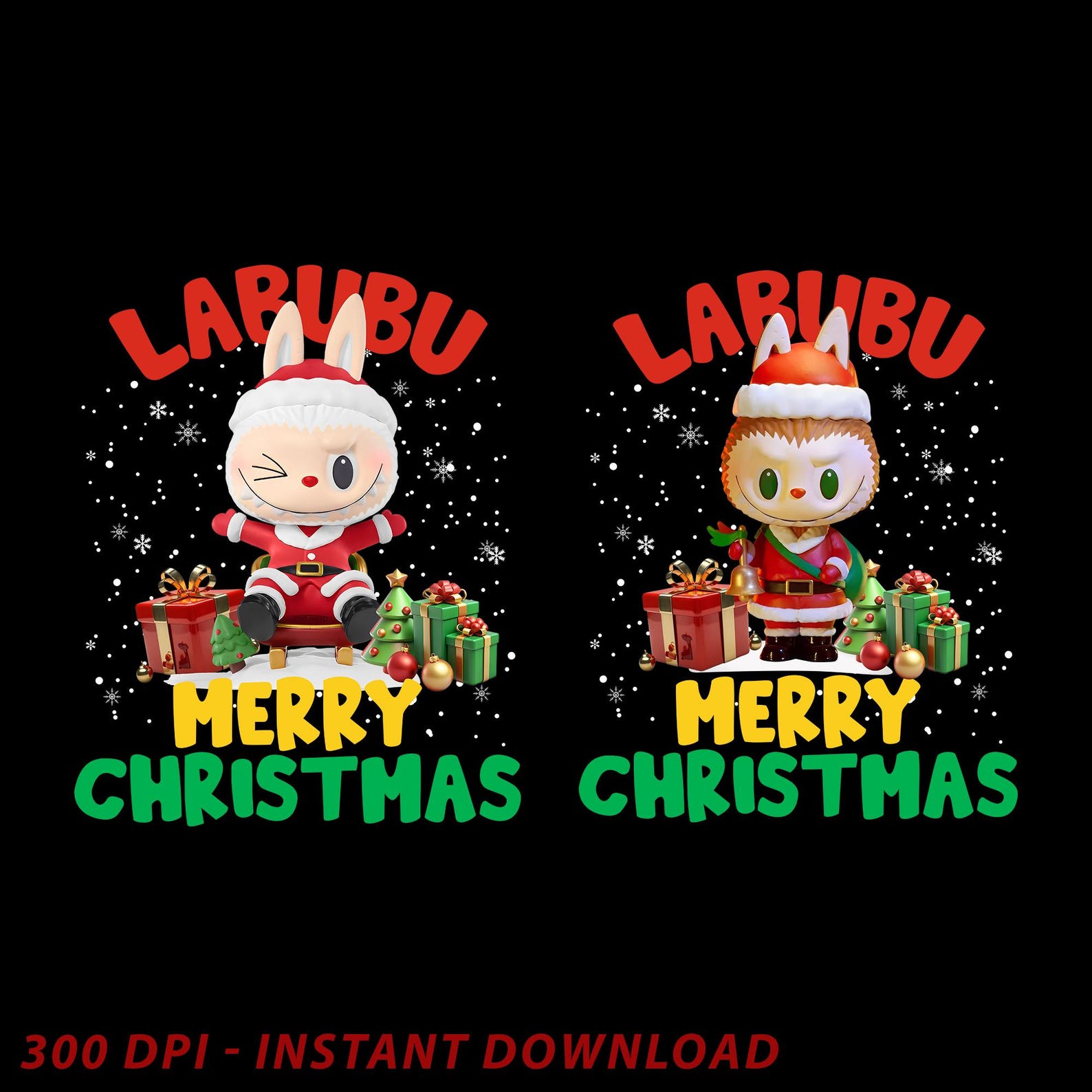 Xmas Labubu Png , Labubu Lovers Group Matching Png, Labubu Gift Png ...
