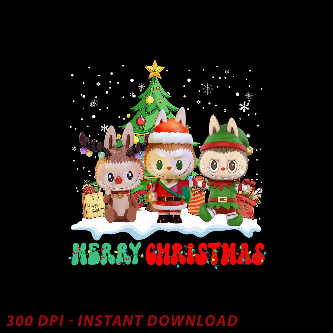 Xmas Labubu Png , Labubu Lovers Group Matching Png, Labubu Gift Png ...