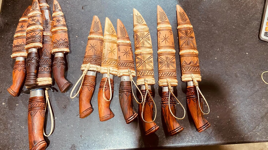 Handcrafted Tribal Wooden Knives Ethnic Art Collection - Etsy