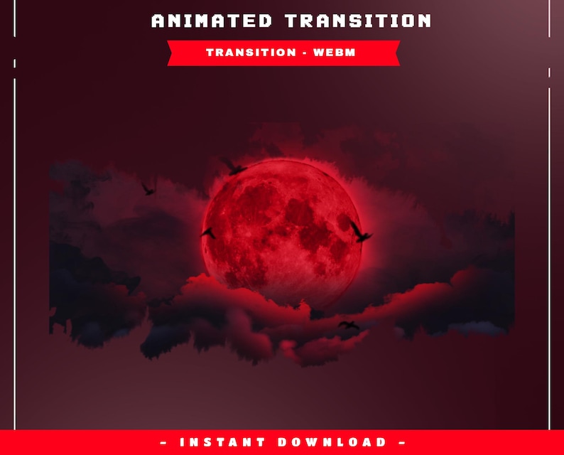 Eclipse Warlord Animated Stream Overlay Package, Animated Dark Vtuber ...