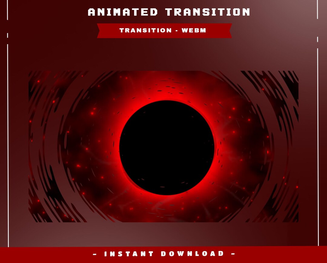 Dark Red Cloud Animated Stinger Transition Overlay Package, Red Black ...