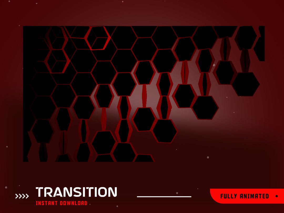 Redline Matrix Animated Stinger Transition Overlay Package, Red Black ...