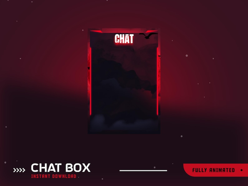 Eclipse Warlord Animated Stream Overlay Package, Animated Dark Vtuber ...