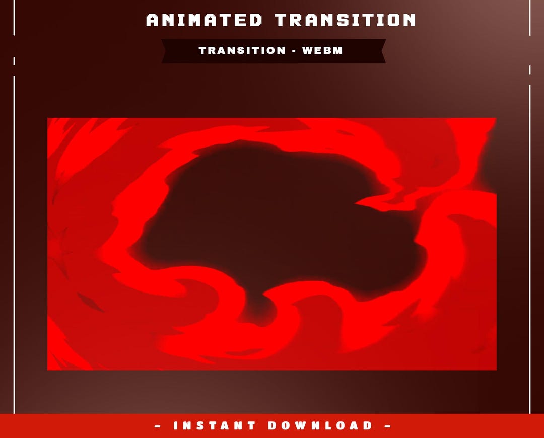Spark Animated Stinger Transition Overlay Package, Fire Flame Stream Transition, Fire Twitch ...