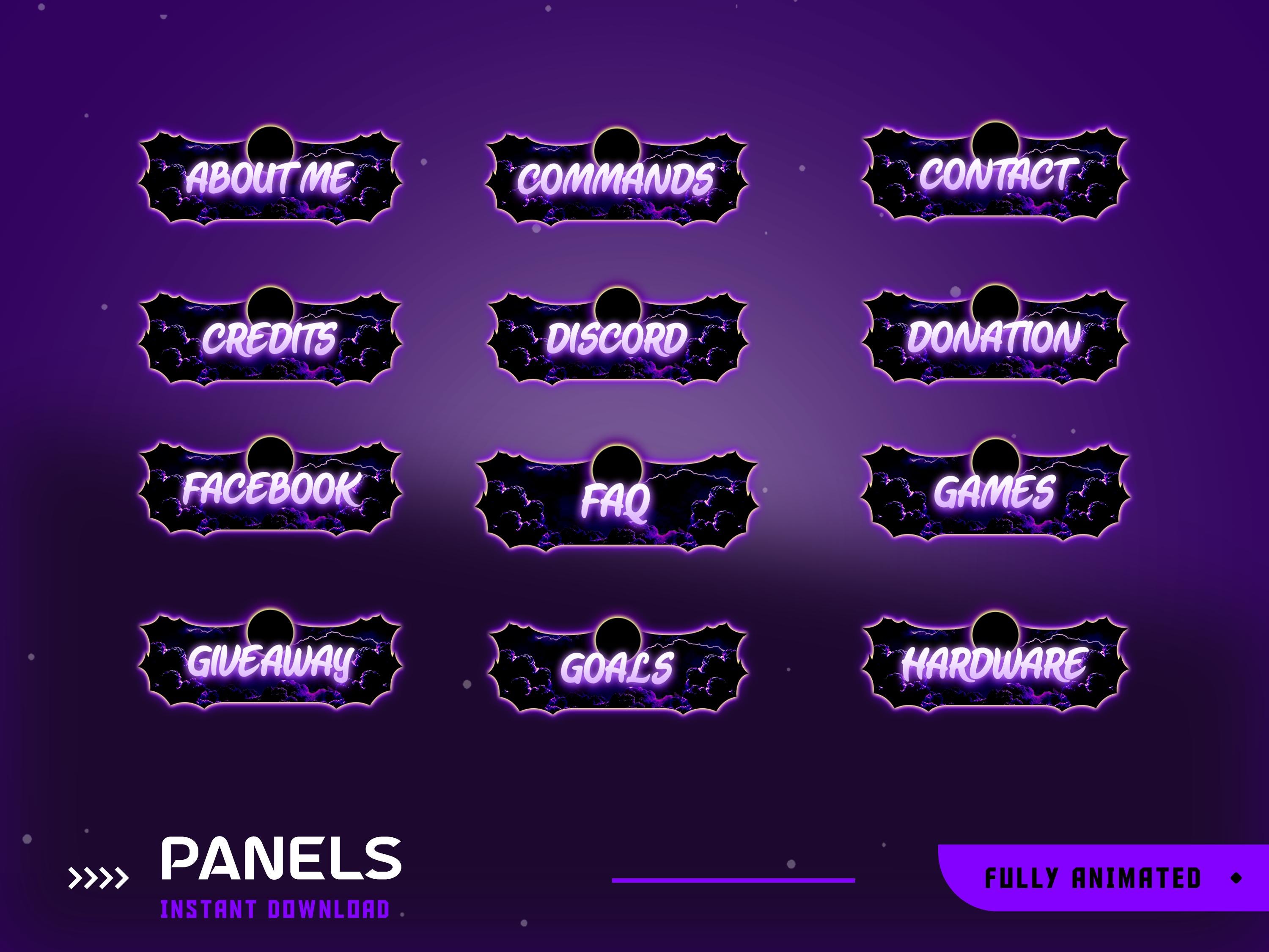 Void Light Animated Stream Overlay Package, Solar Eclipse Art Twitch ...