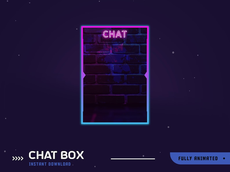 Chromatic Spill Animated Stream Overlay Package, Neon Overlay ...