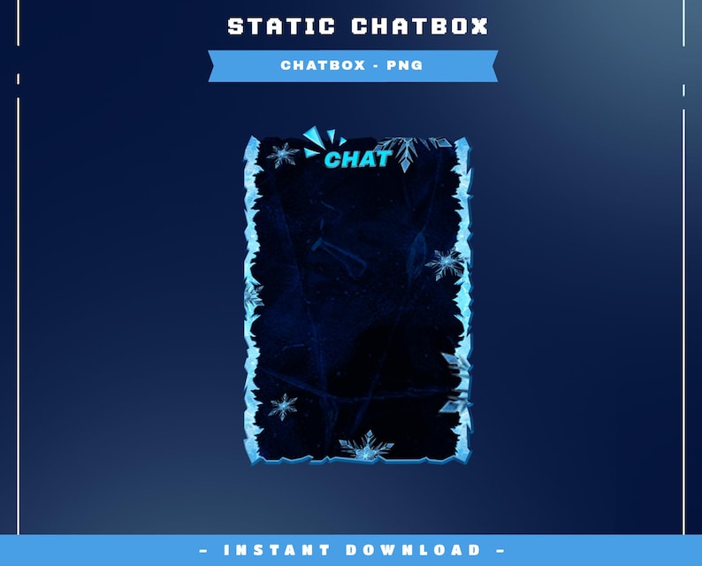 Ice Animated Stream Overlay Package, Blue Ice Theme Overlay, Winter ...