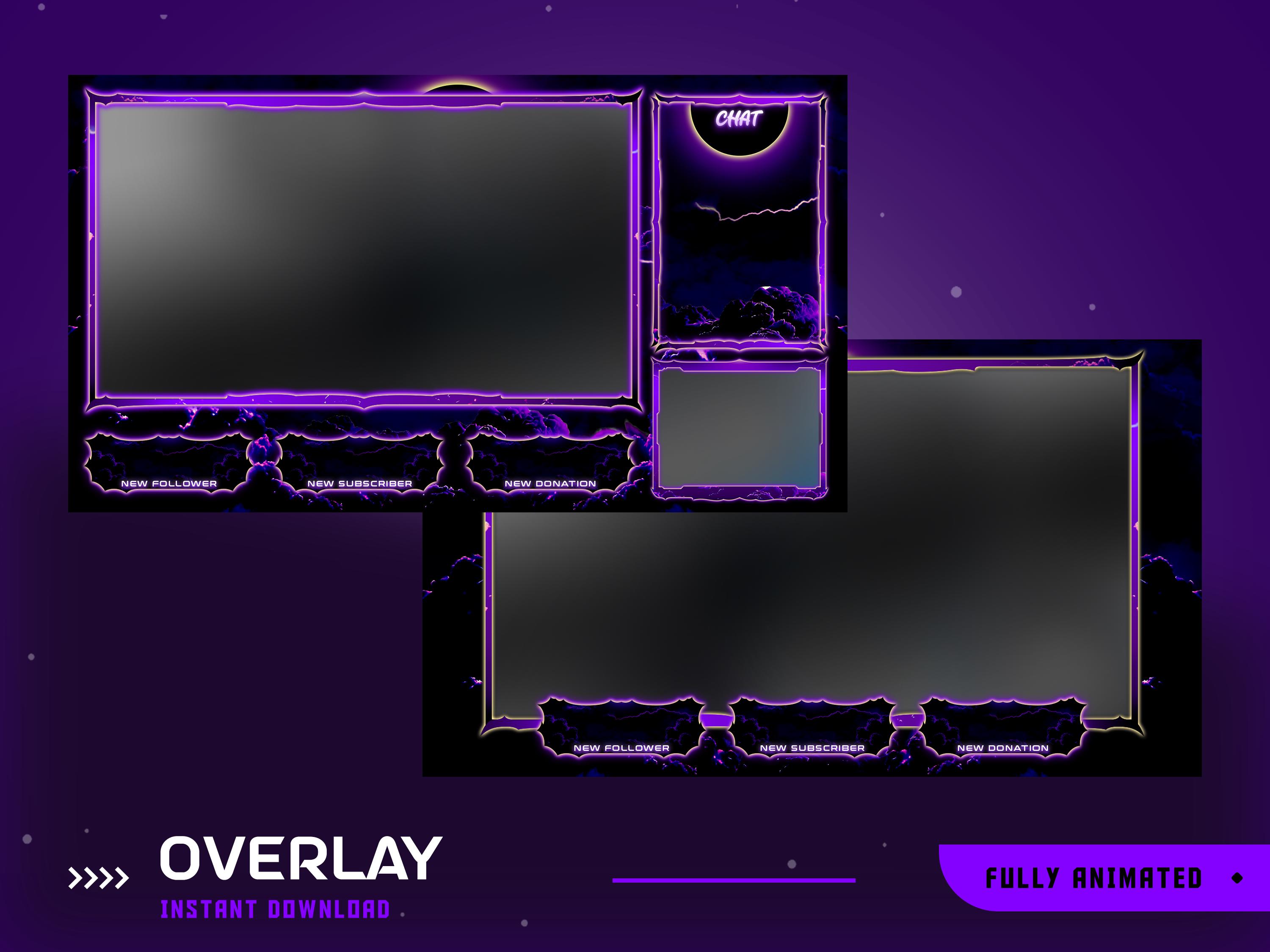 Void Light Animated Stream Overlay Package, Solar Eclipse Art Twitch ...
