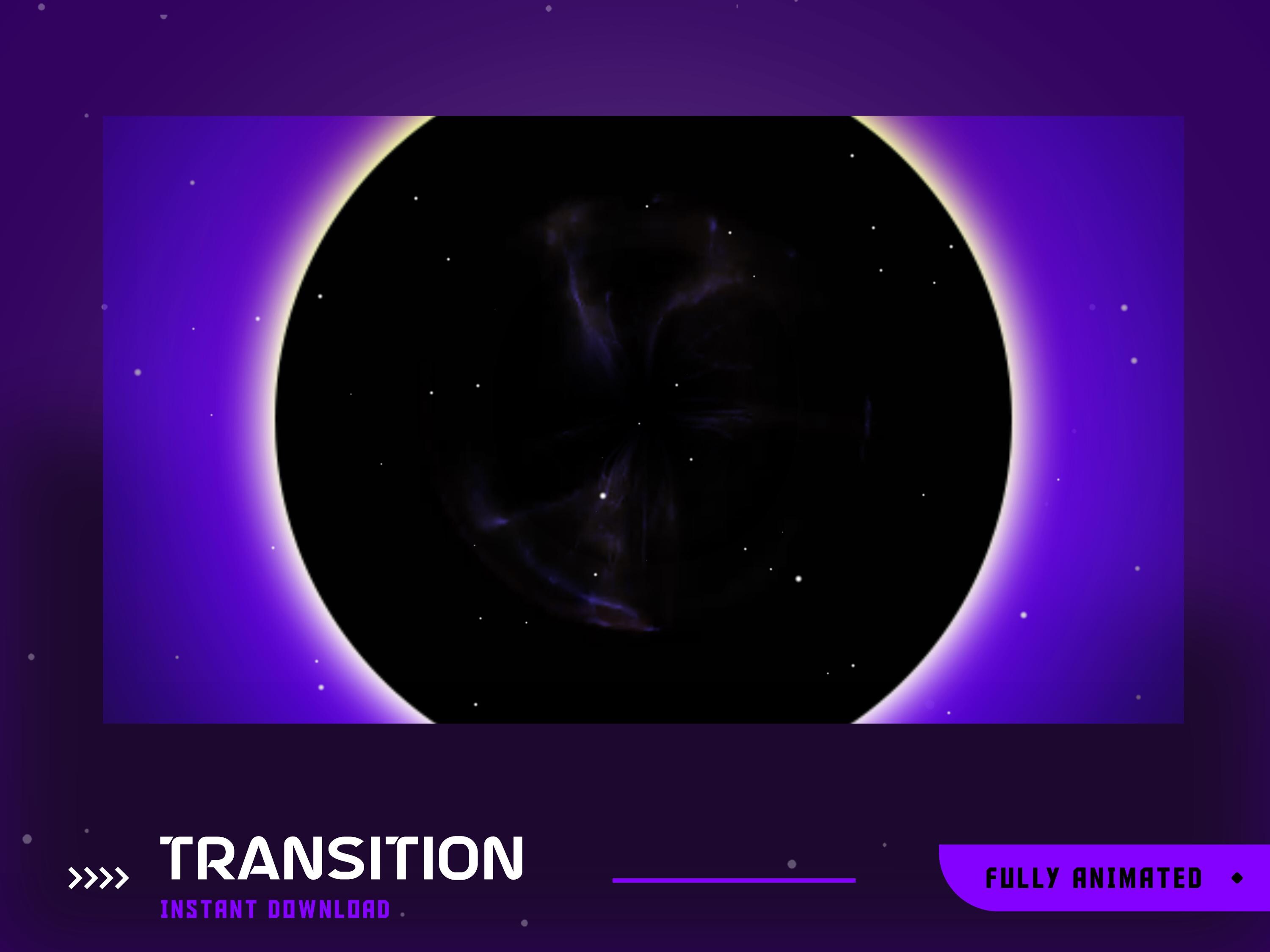Void Light Animated Stream Overlay Package, Solar Eclipse Art Twitch ...