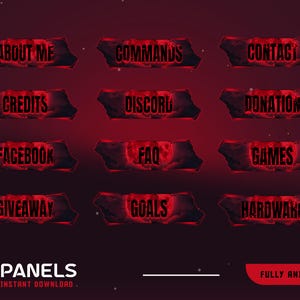 Eclipse Warlord Animated Stream Overlay Package, Animated Dark Vtuber ...