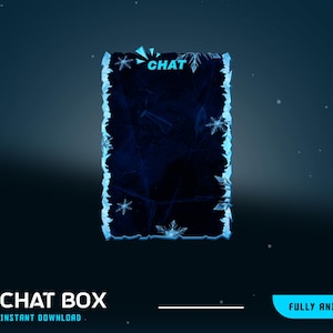 Ice Animated Stream Overlay Package, Blue Ice Theme Overlay, Winter ...