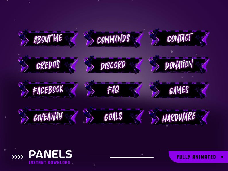 Dark Chess Animated Stream Overlay Package, Dark Purple Overlay, Chess ...