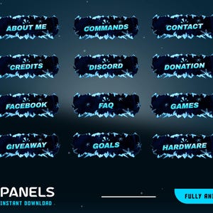 Ice Animated Stream Overlay Package, Blue Ice Theme Overlay, Winter ...