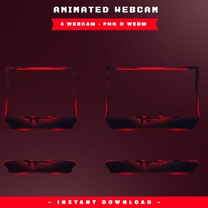 Eclipse Warlord Animated Stream Overlay Package, Animated Dark Vtuber ...