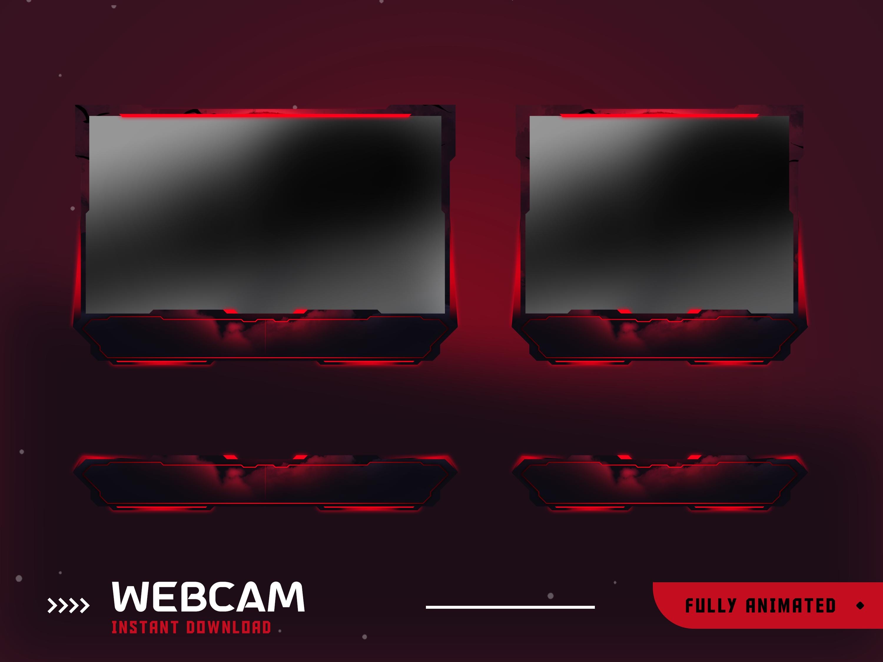 Eclipse Warlord Animated Stream Overlay Package, Animated Dark Vtuber ...