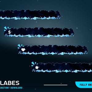 Ice Animated Stream Overlay Package, Blue Ice Theme Overlay, Winter ...
