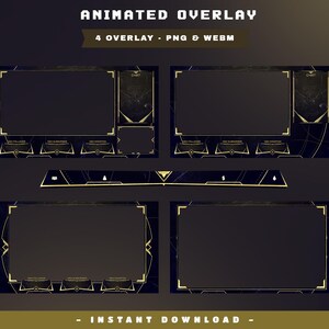 Warframe Animated Stream Overlay Package, Animated Dark Vtuber Twitch ...