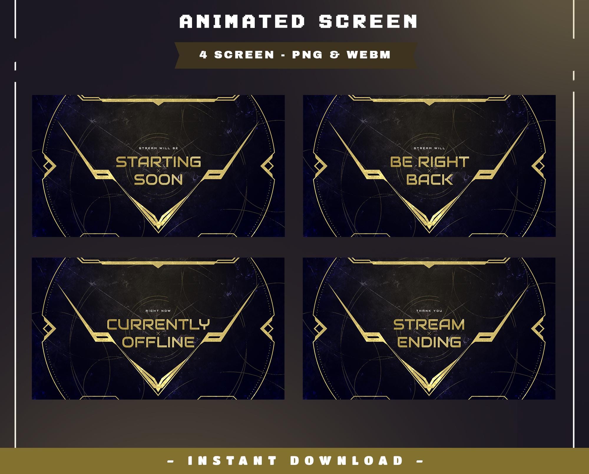 Warframe Animated Stream Screen Overlay Package Animated Twitch