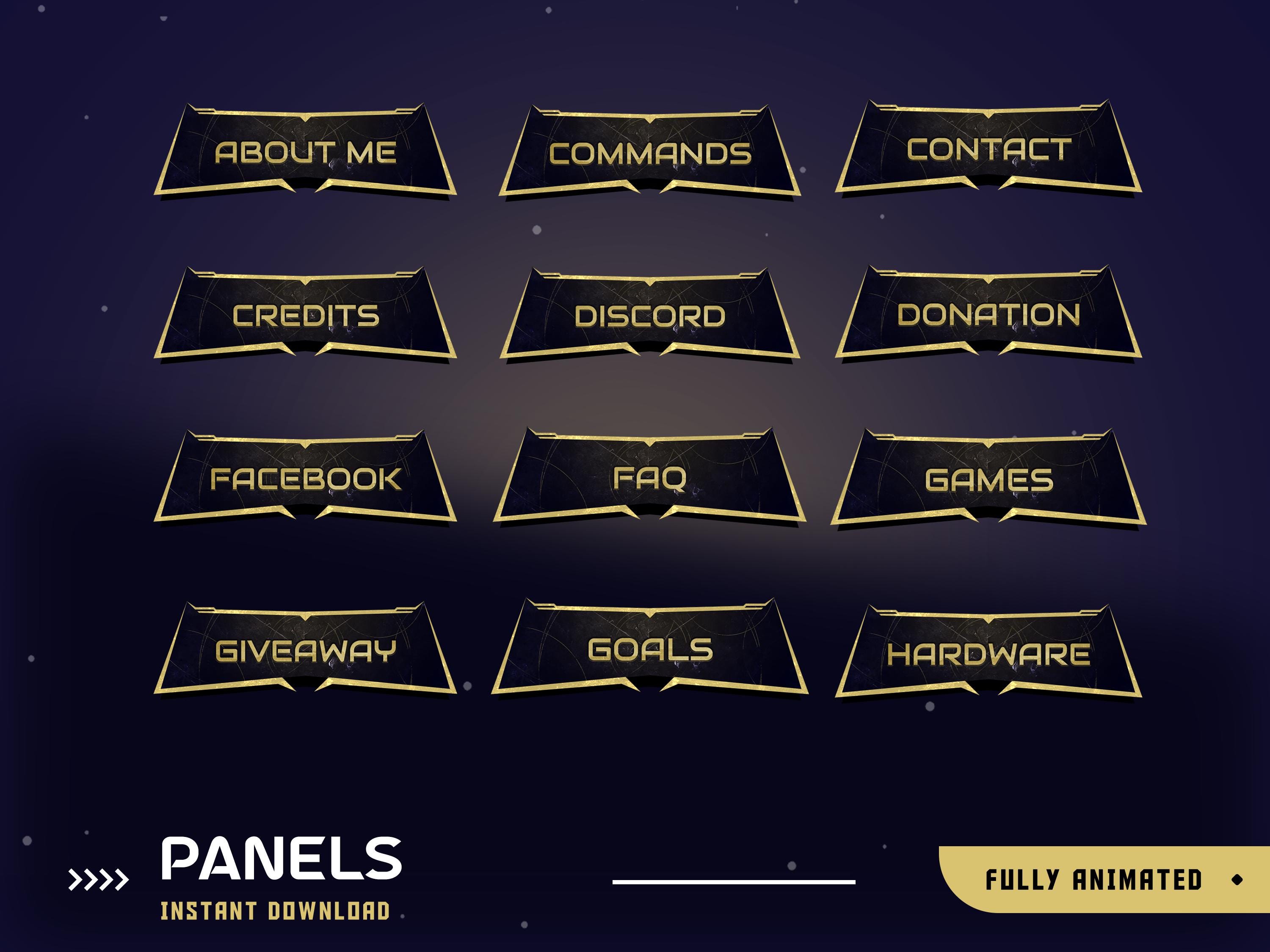 Warframe Animated Stream Overlay Package, Animated Dark Vtuber Twitch ...