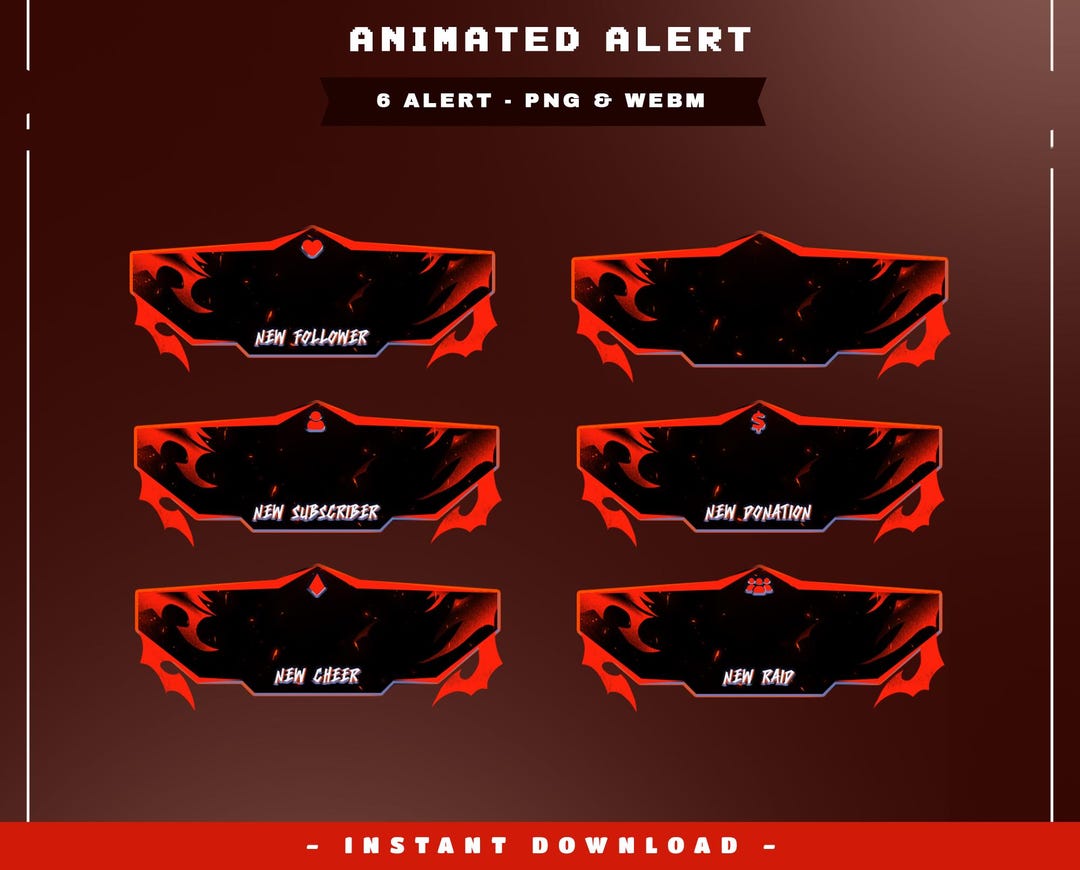 Spark Animated Stream Alert Overlay Package, Animated Alert Abstract ...