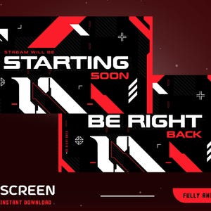 Hyper Grid Animated Stream Screen Overlay Package, Horizontal and ...