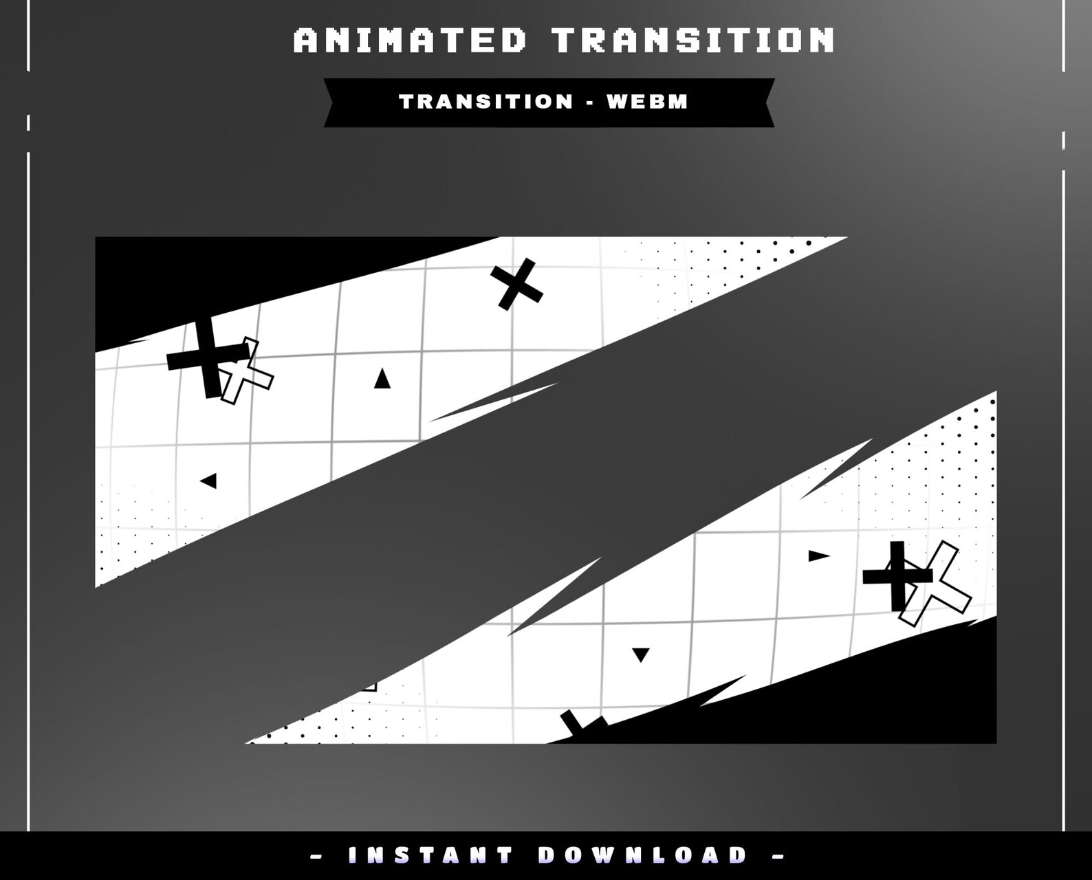 Monogrid Animated Stinger Transition Overlay Package, Animated Shape ...