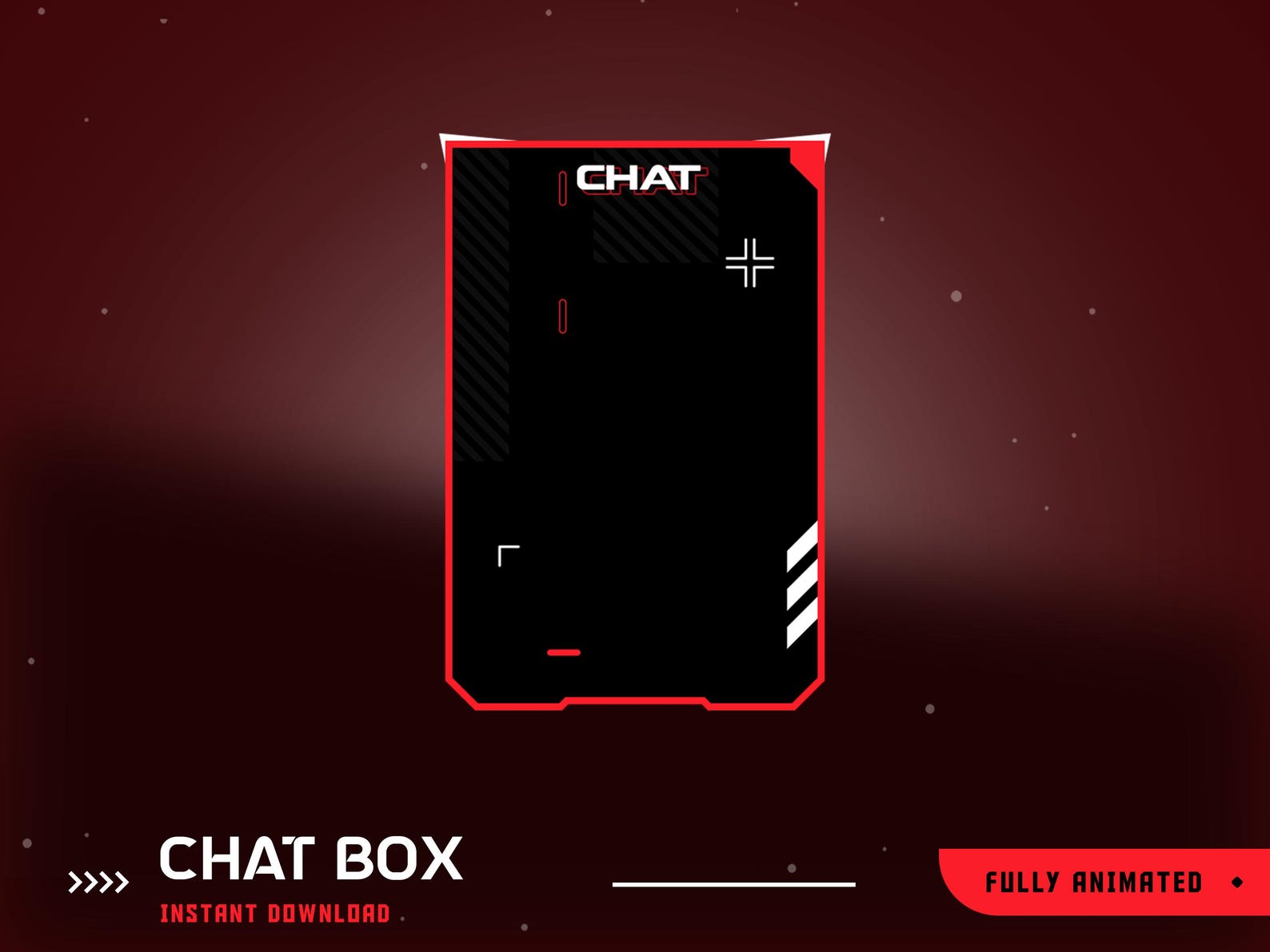 Hyper Grid Animated Stream Overlay Package, Red Black Theme Overlay ...