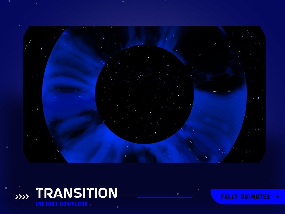 Anomaly Cloud Animated Stinger Transition Overlay Package, Blue Galaxy ...