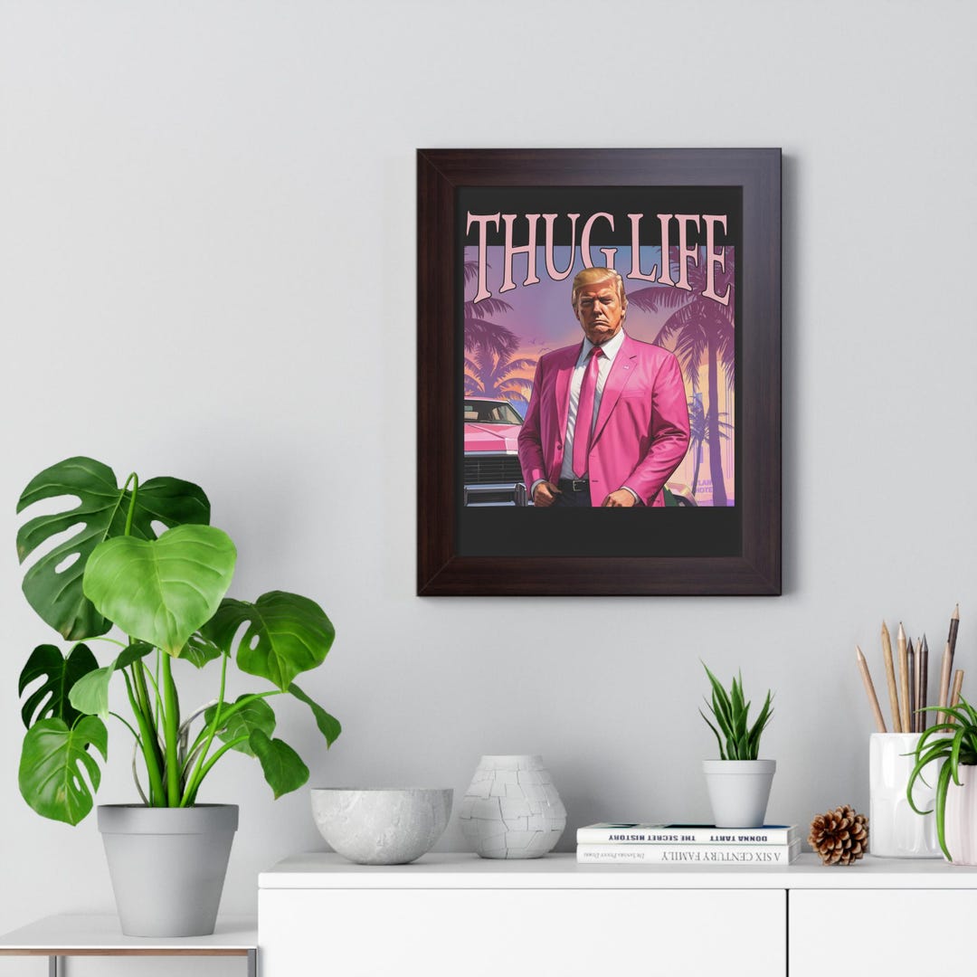 Thug Life Framed Vertical Poster - Trendy Decor for Home, Office, Gift ...