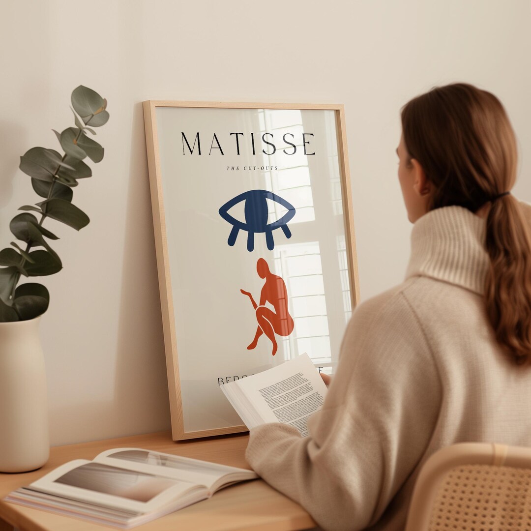 Matisse Inspired Art Print: Blue Eye, Red Figure (digital Download - Etsy