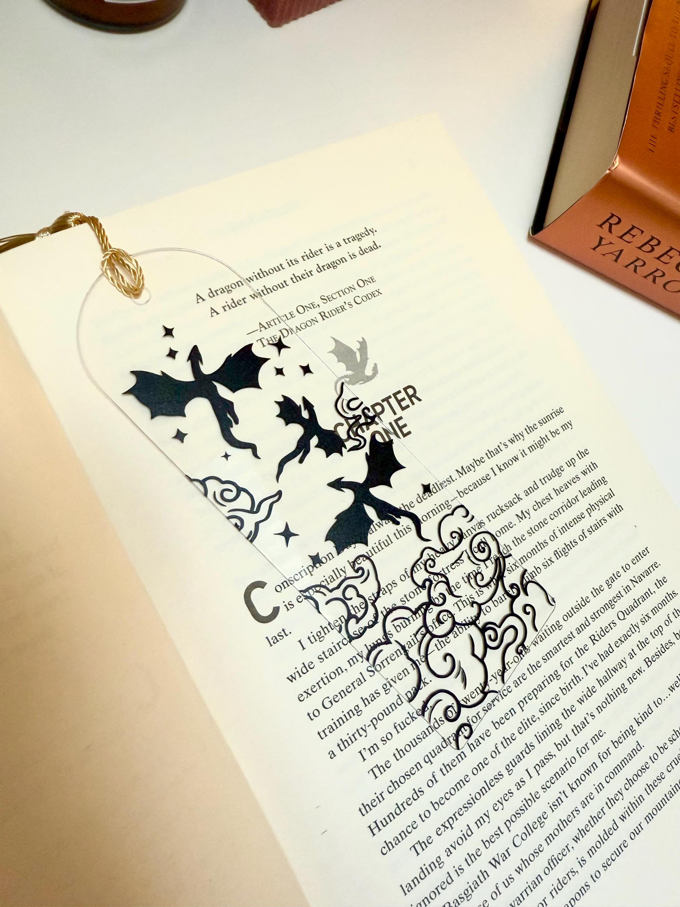 Fourth Wing Dragons Bookmark - Etsy