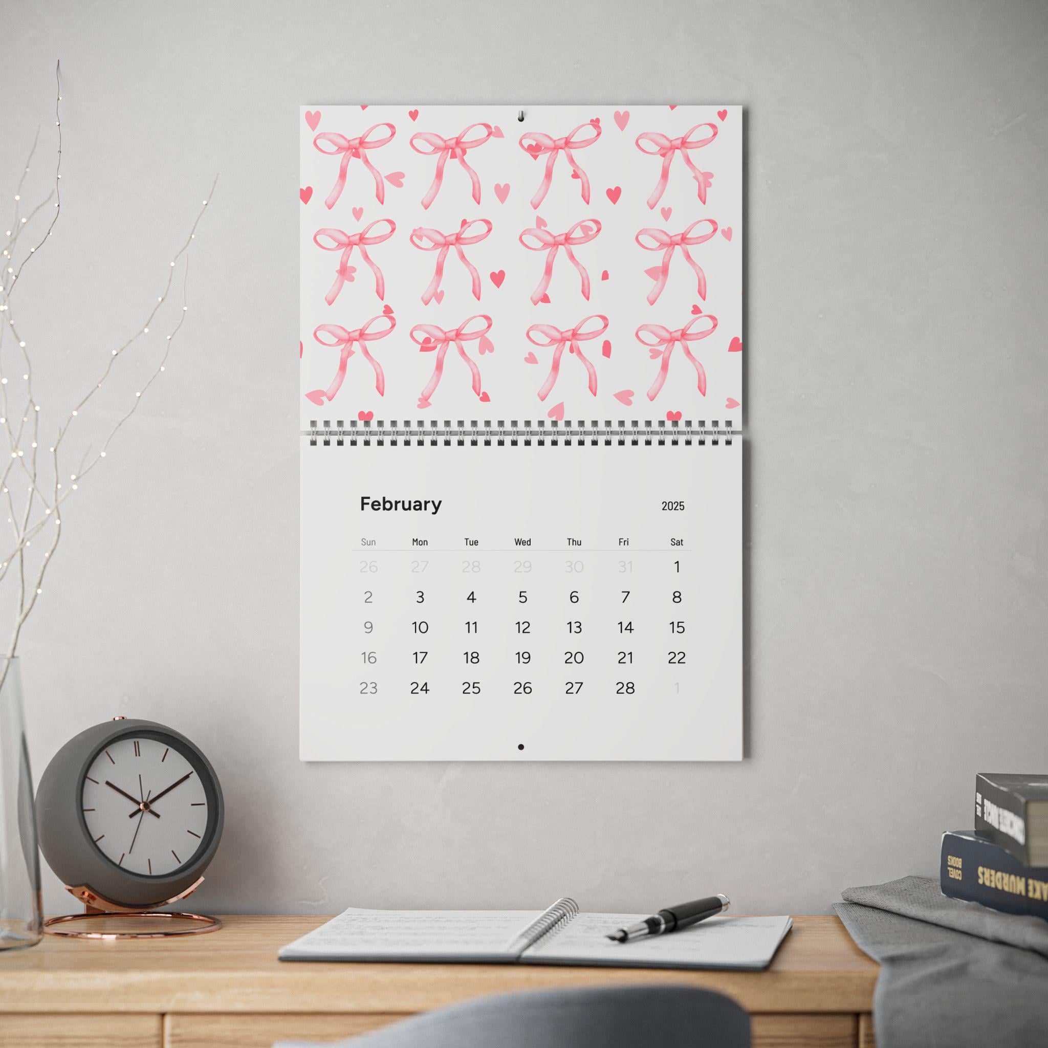 Bow Wall Calendar 2025 - Etsy