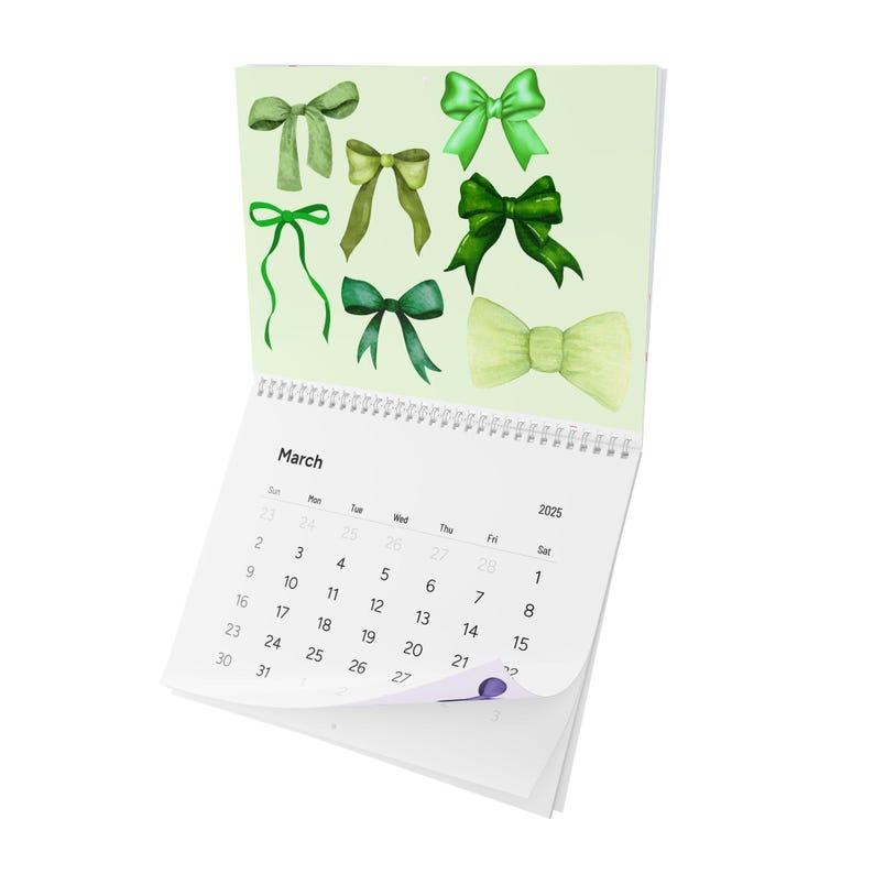 Bow Wall Calendar 2025 - Etsy