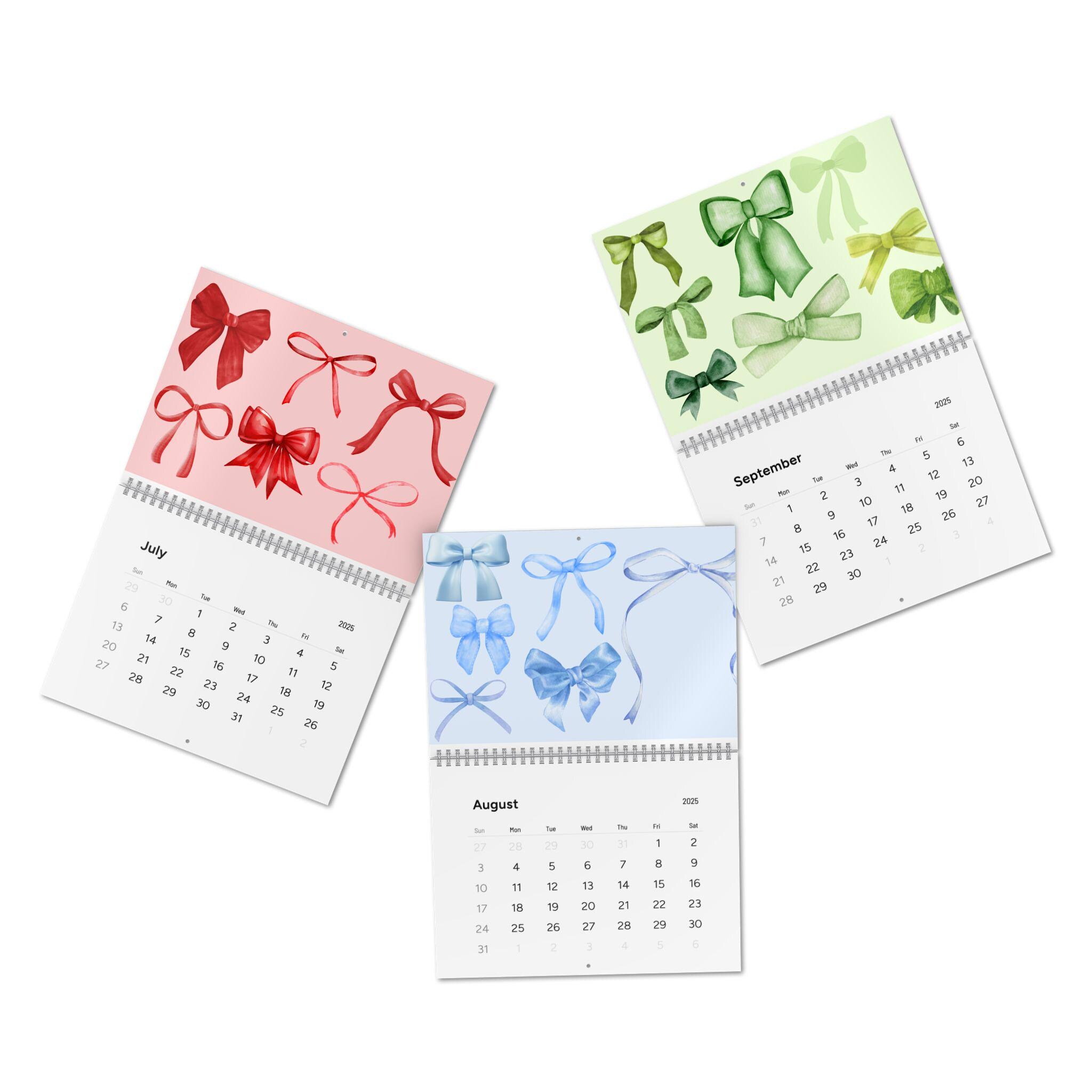 Bow Wall Calendar 2025 - Etsy