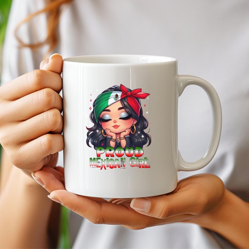 Proud Mexican Girl PNG: Mexico Lindo Sublimation Design (digital ...
