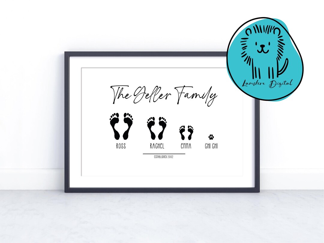 Personalized Family Footprint, Couples, Our Family, My Family, Family ...