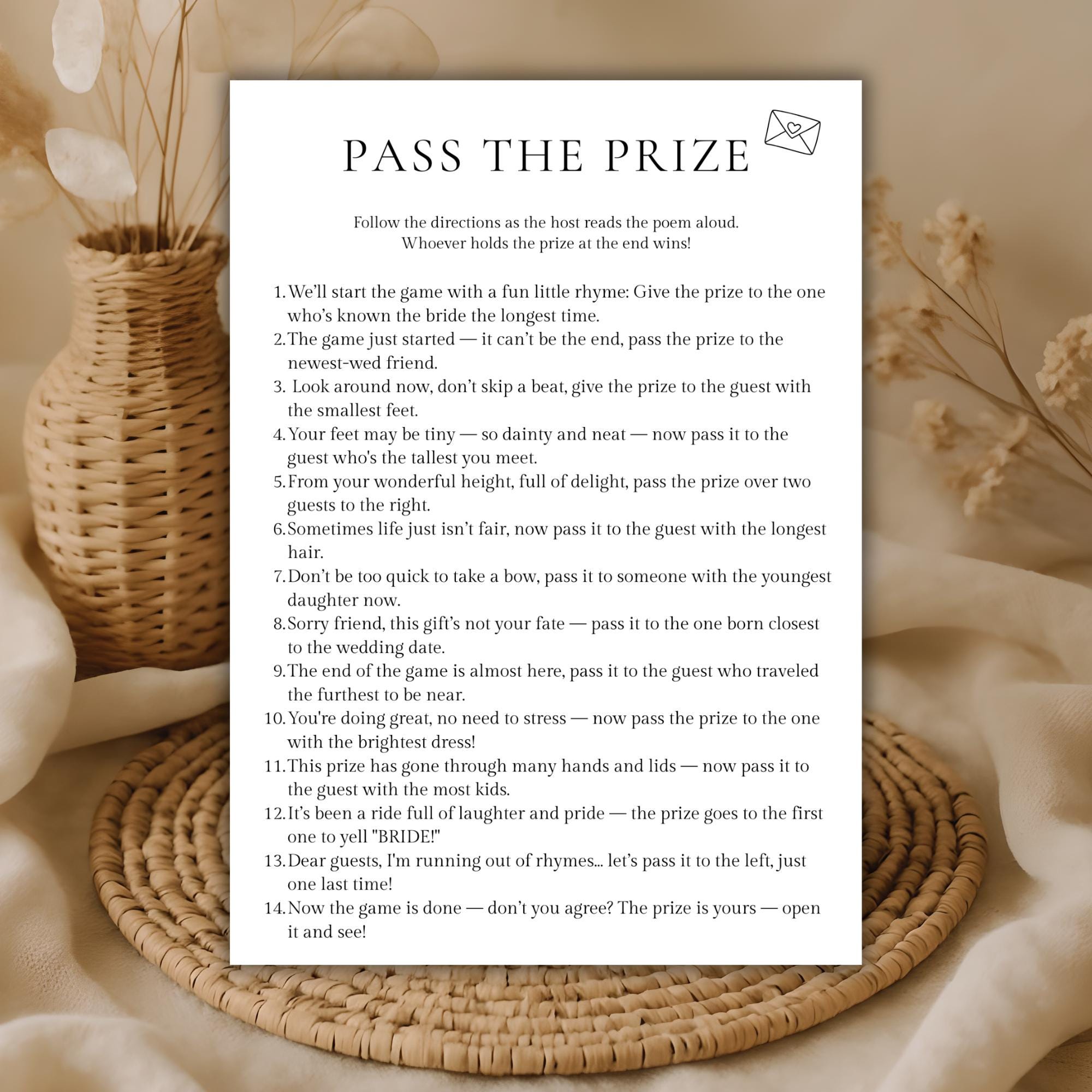 Pass the Prize Game Bridal Shower Game Pass the Gift Game Pass the ...