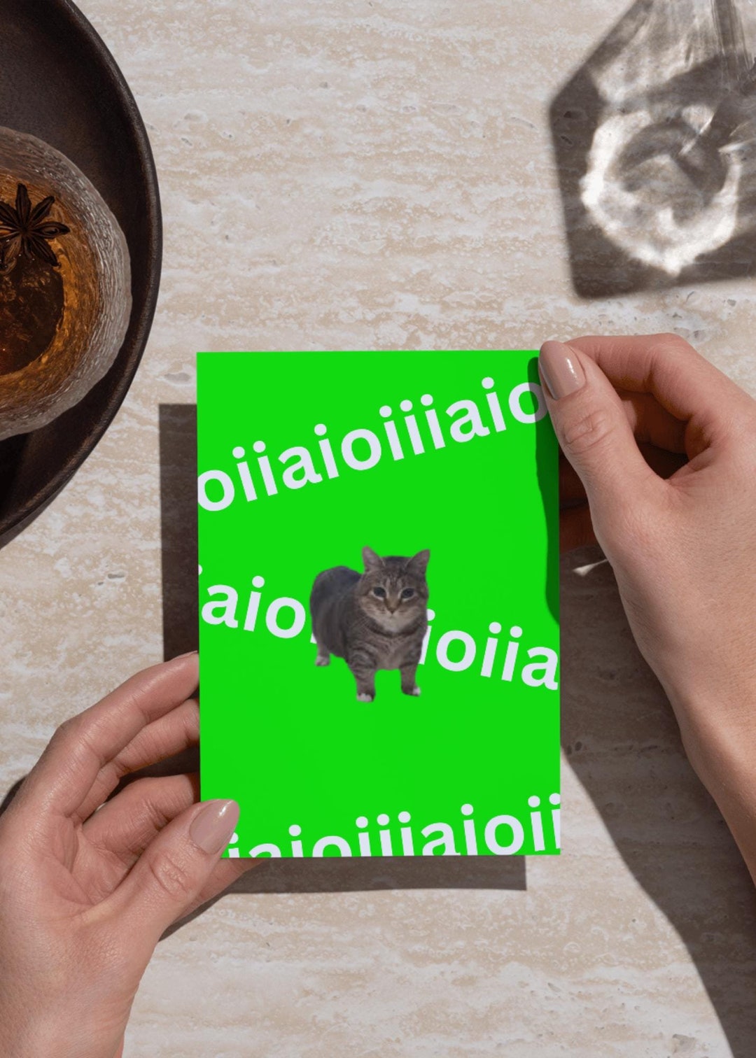 Oiiaioiiiai Cat Card - Etsy