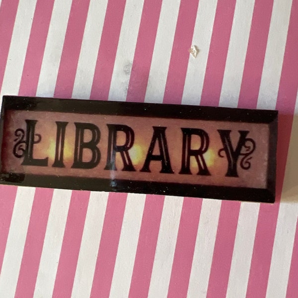 Library Sign - Etsy
