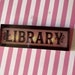 Miniature Library Sign - Etsy