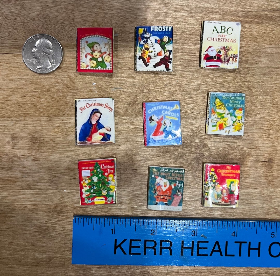 Miniature Christmas Books - Etsy