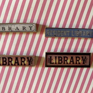 Miniature Library Sign - Etsy