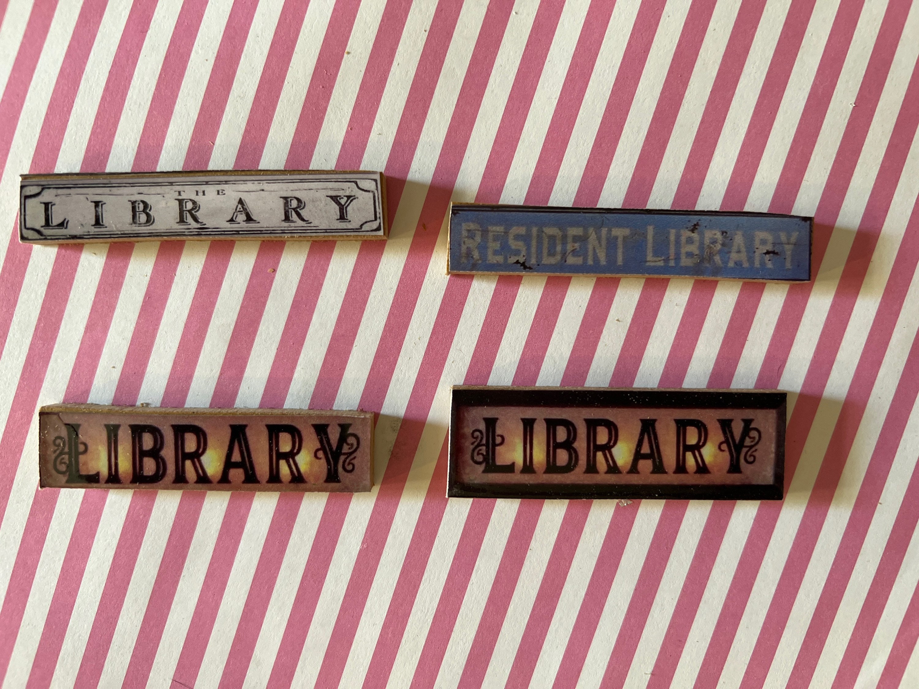 Miniature Library Sign - Etsy