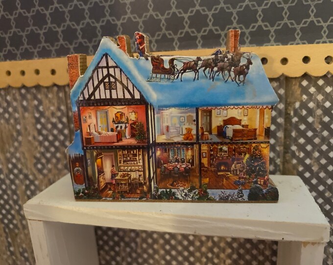 Miniature Christmas House - Etsy