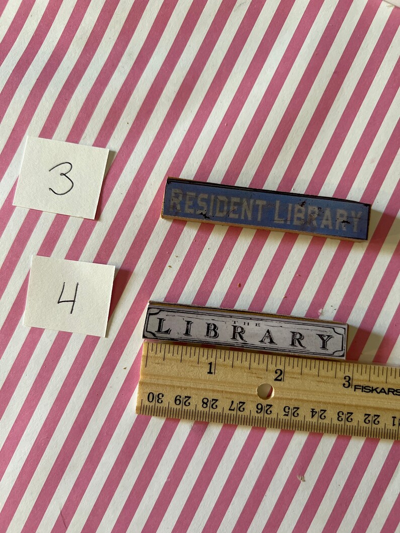 Miniature Library Sign - Etsy