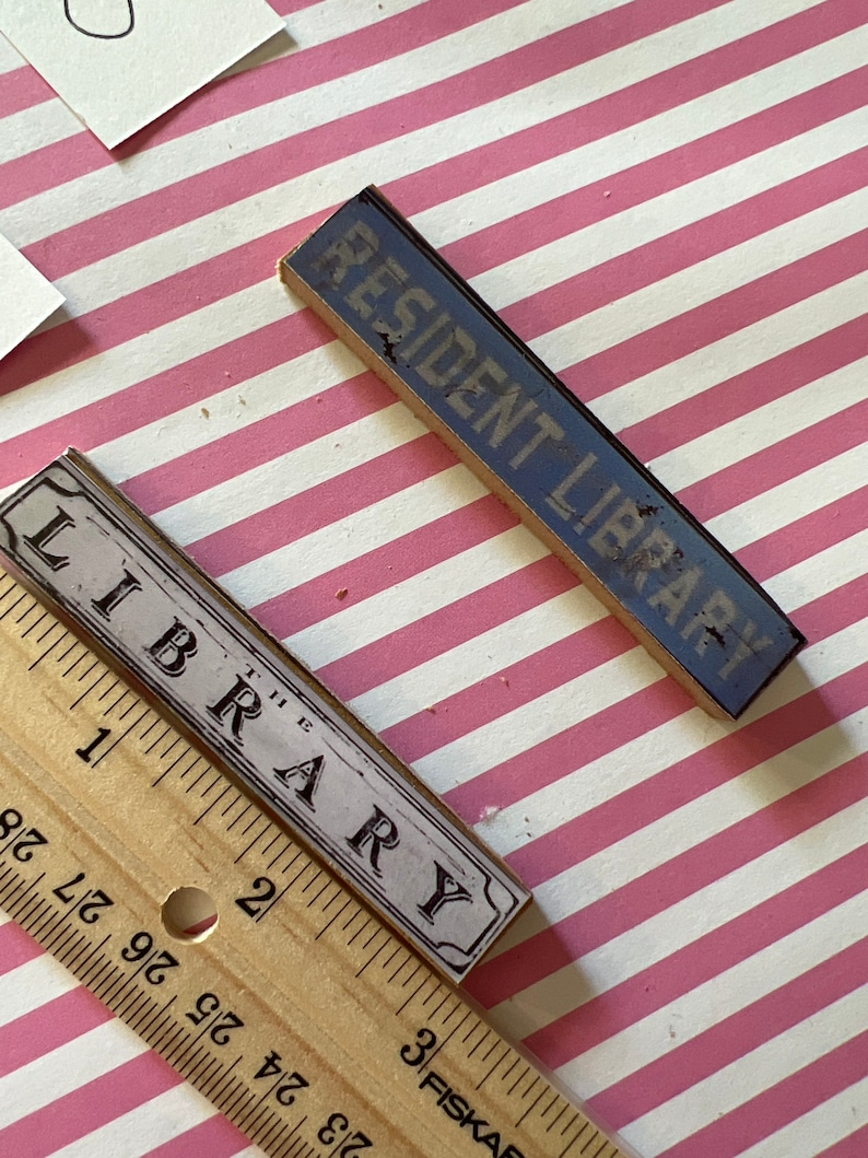 Miniature Library Sign - Etsy