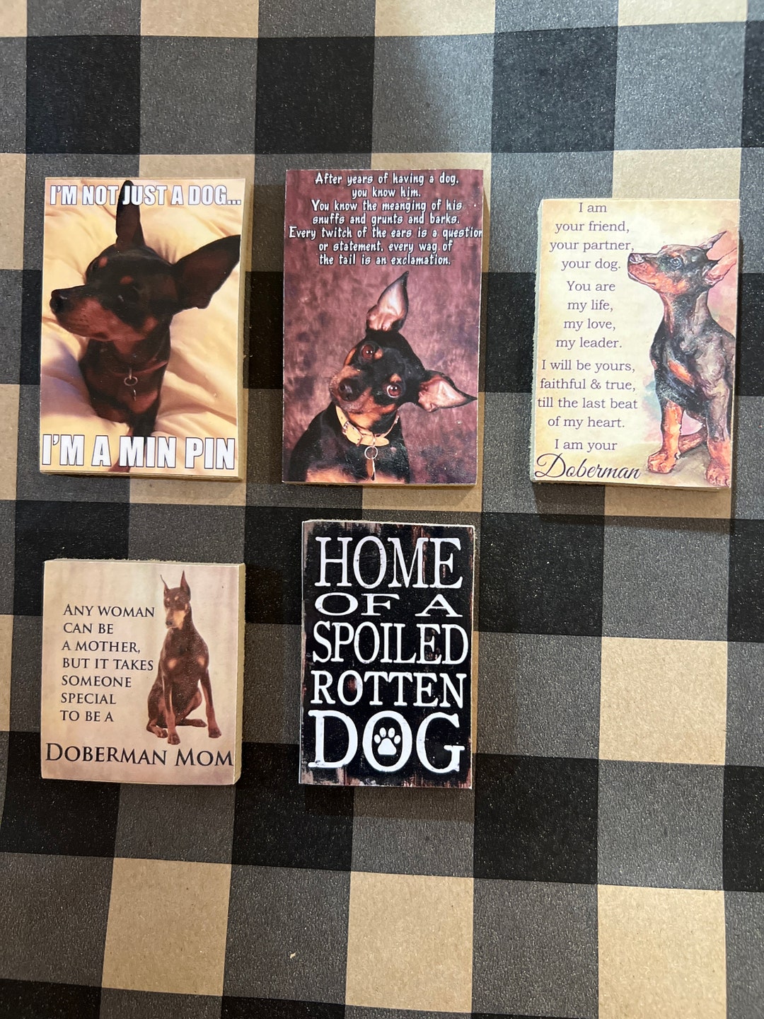 Miniature Doberman Dog Signs - Etsy