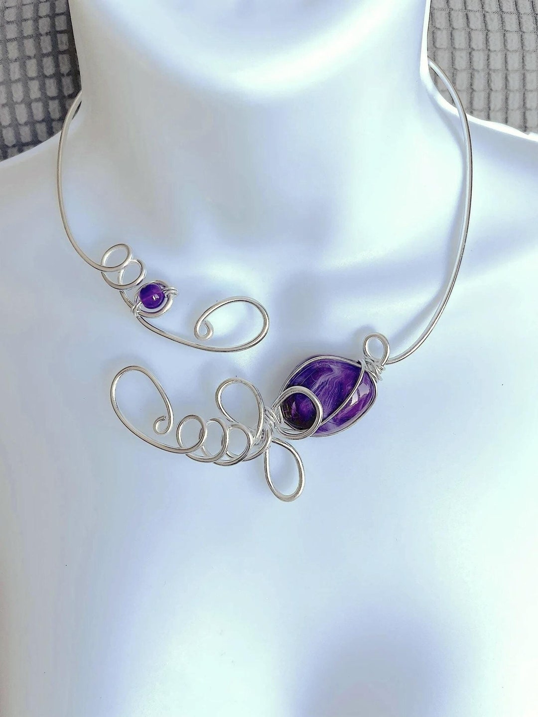 STATEMENT NECKLACE, Metal Wire Necklace, Design Necklace, Stylish ...